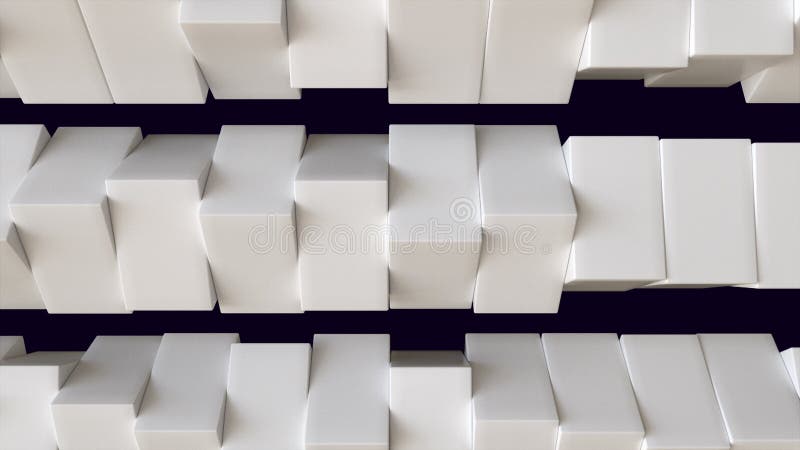 Rotation white blocks stock illustration. Illustration of digital ...