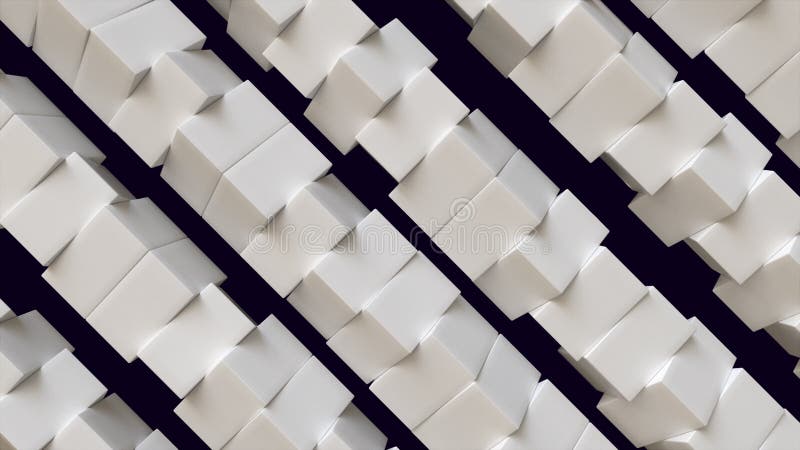 Rotation white blocks stock video. Video of advertising - 248656035