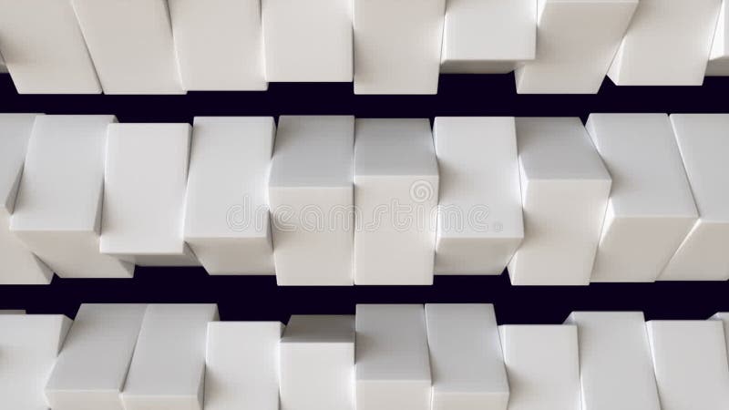 Rotation white blocks stock video. Video of contemporary - 248656431