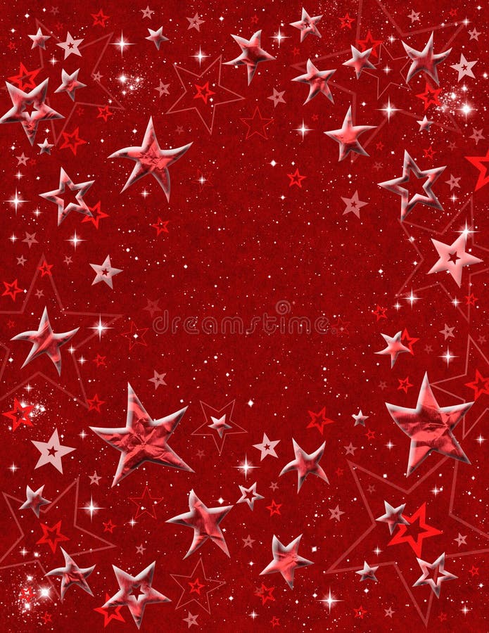 Sterne Auf Rotem Hintergrund Stock Abbildung - Illustration von ...