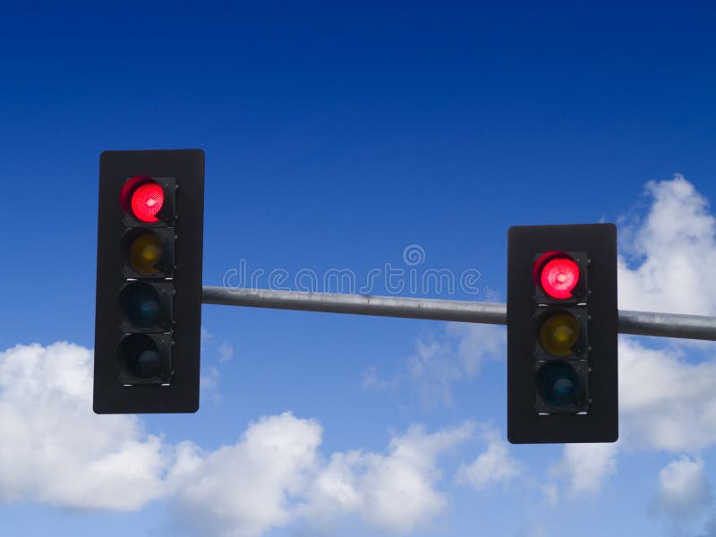 Rote Ampel stockbild. Bild von signal, ende, verkehr, erlaubnis - 5006073