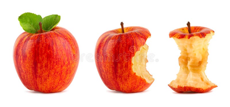 Rote Apfelreihe stockbild. Bild von saftig, gesund, blatt - 20104653