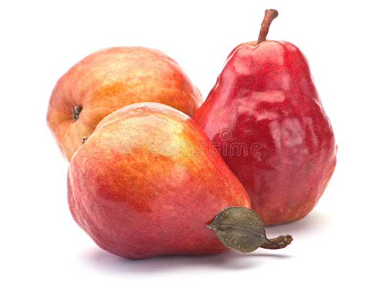 Rote Birne stockbild. Bild von getrennt, frucht, nahaufnahme - 18350825