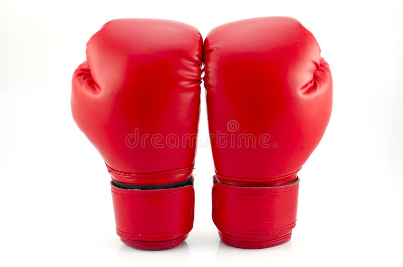 Rote Boxhandschuhe Auf Weiß Stockbild - Bild von getrennt, faust: 36339743