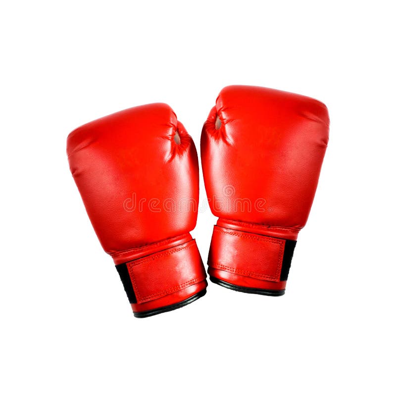 Rote Boxhandschuhe Auf Weißem Hintergrund Stockbild - Bild von ...