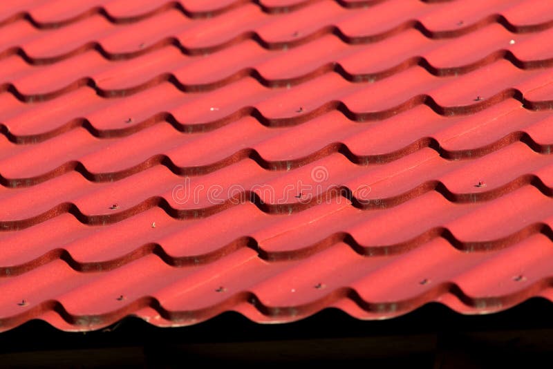 Rote Dachplatten Auf Dem Dach Als Hintergrund Stockfoto - Bild von wohn ...
