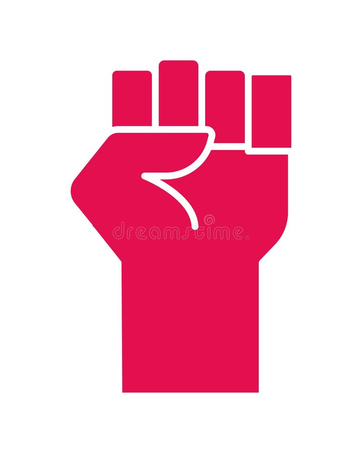 Rote Faust vektor abbildung. Illustration von schattenbild - 218591486