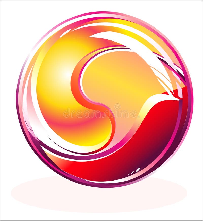 Rote Glaskugel vektor abbildung. Illustration von kunst - 7021156