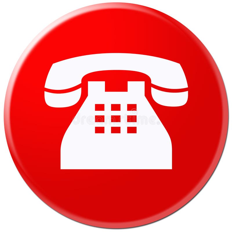Rote Telefonikone stock abbildung. Illustration von zeichen - 34020039