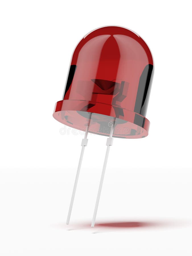 Rote LED stockbild. Bild von leuchte, makro, hintergrund - 36001607