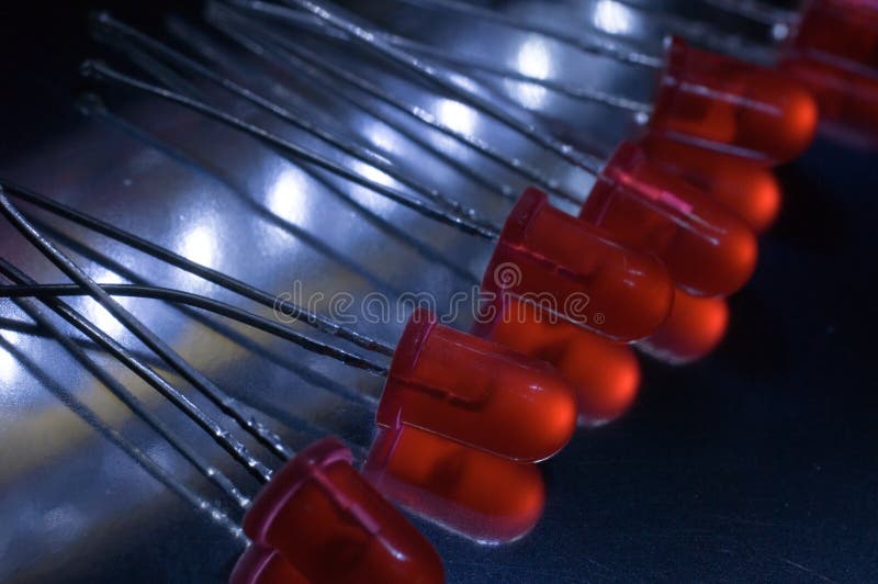 Rote LED stockfoto. Bild von geführt, lampe, elektrizität - 3923276