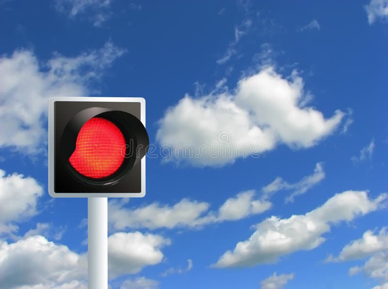 Rotes Warnlicht stockfoto. Bild von zeichen, lampe, leuchte - 88721308