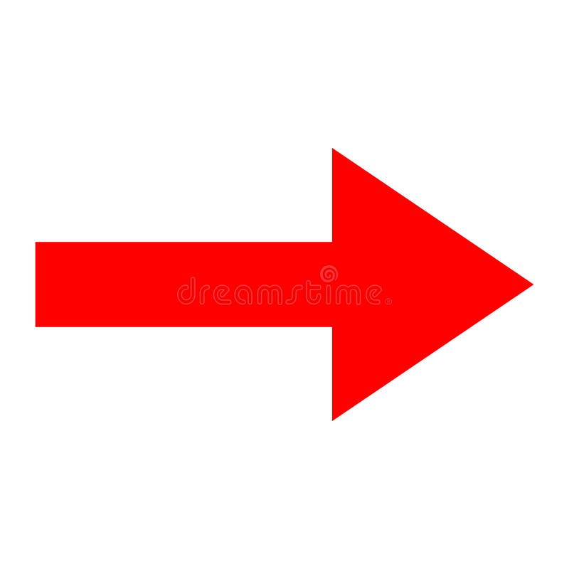 Roter Pfeil Der Ikone Oben Auf Einem Weißen Hintergrund Vektor ...
