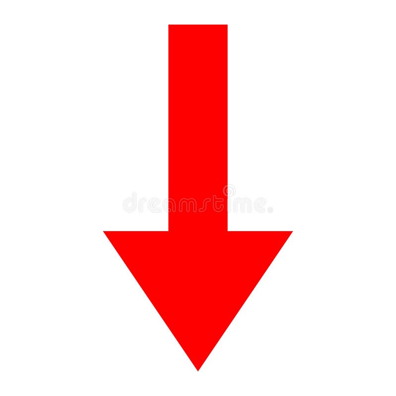 Roter Pfeil Auf Weißem Hintergrund Vektor Abbildung - Illustration von ...