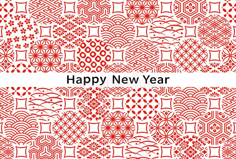 Rote Punkte Mit Japanischem Traditionellem Design Vektor Abbildung ...