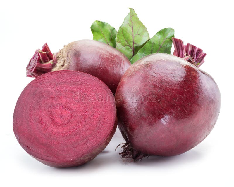 Rote Rote Rübe Oder Rote-Bete-Wurzeln Auf Weißem Hintergrund Stockfoto ...