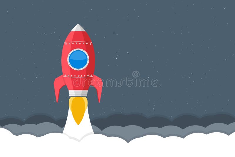 Rote Rakete vektor abbildung. Illustration von innovation - 89680692