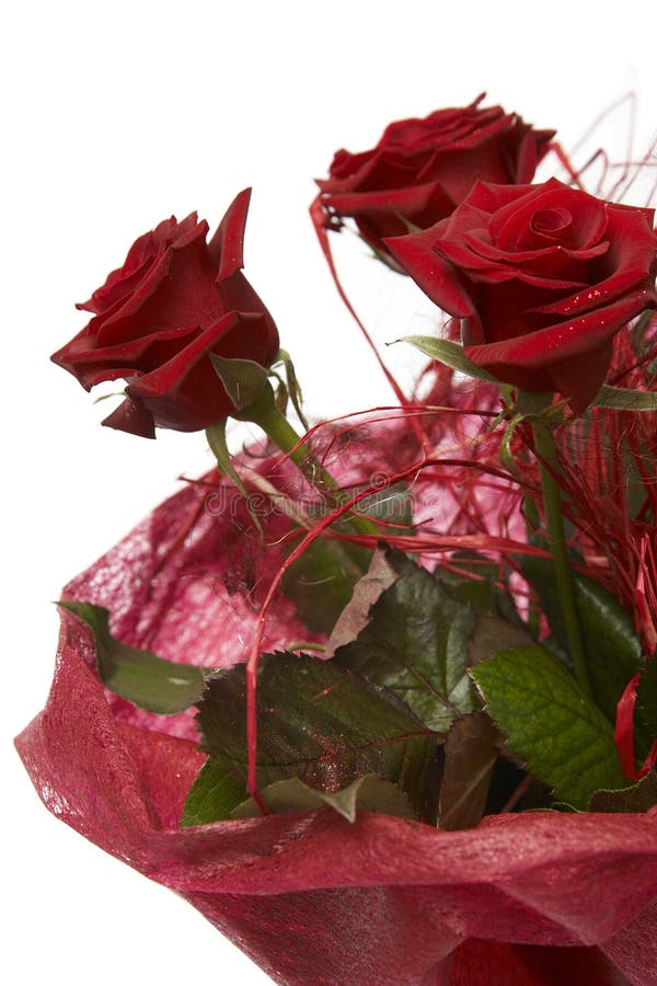 Rote Rosen stockfoto. Bild von liebe, datum, blätter, geschenke - 4168958