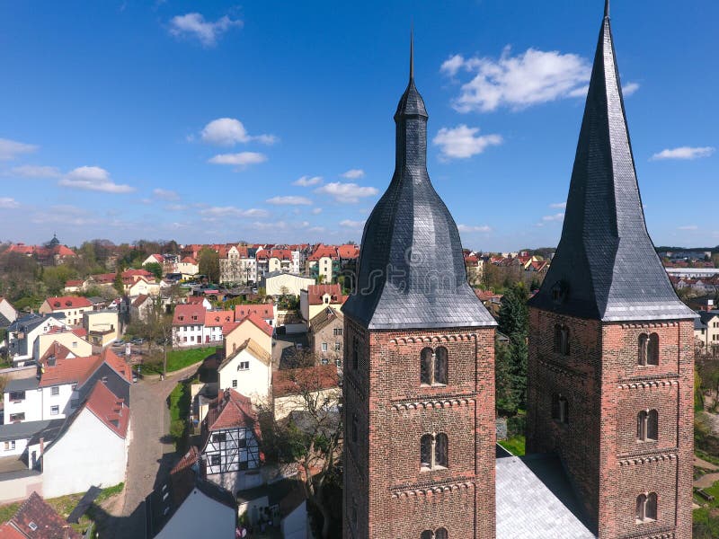 Rote Spitzen Altenburg Medieval Town Red Towers Stock Photo - Image of ...