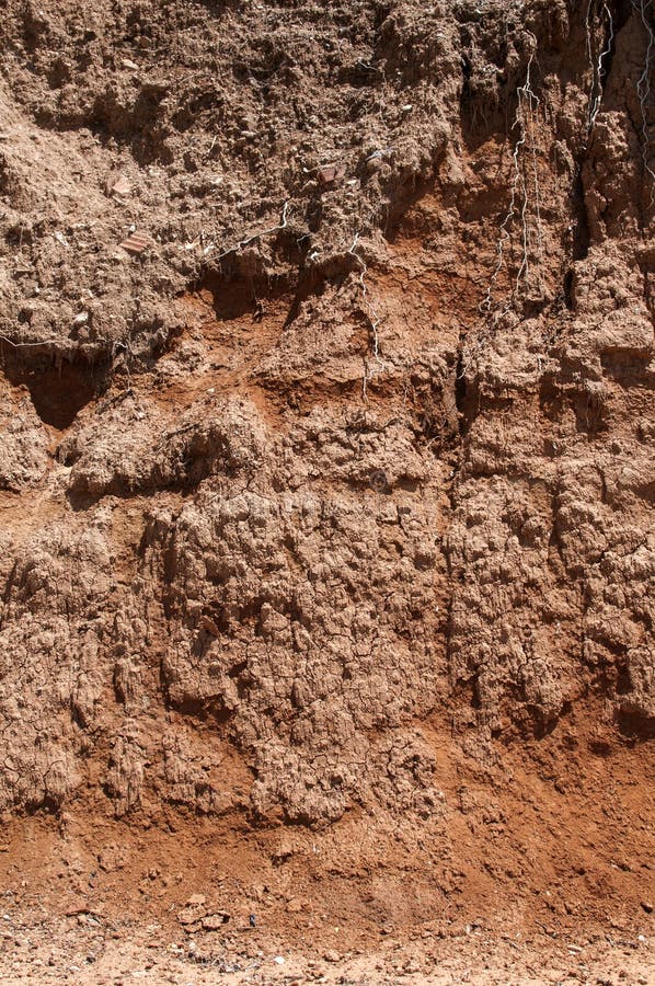 Roter Tonboden Auf Natur Als Hintergrund Stockfoto - Bild von braun ...