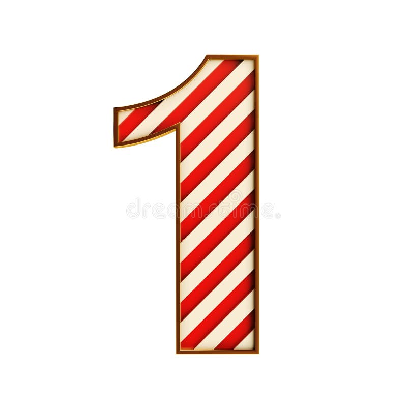 Rote Und Weiße Alphabet- Und Zahl3d Illustration 3d Stock Abbildung ...