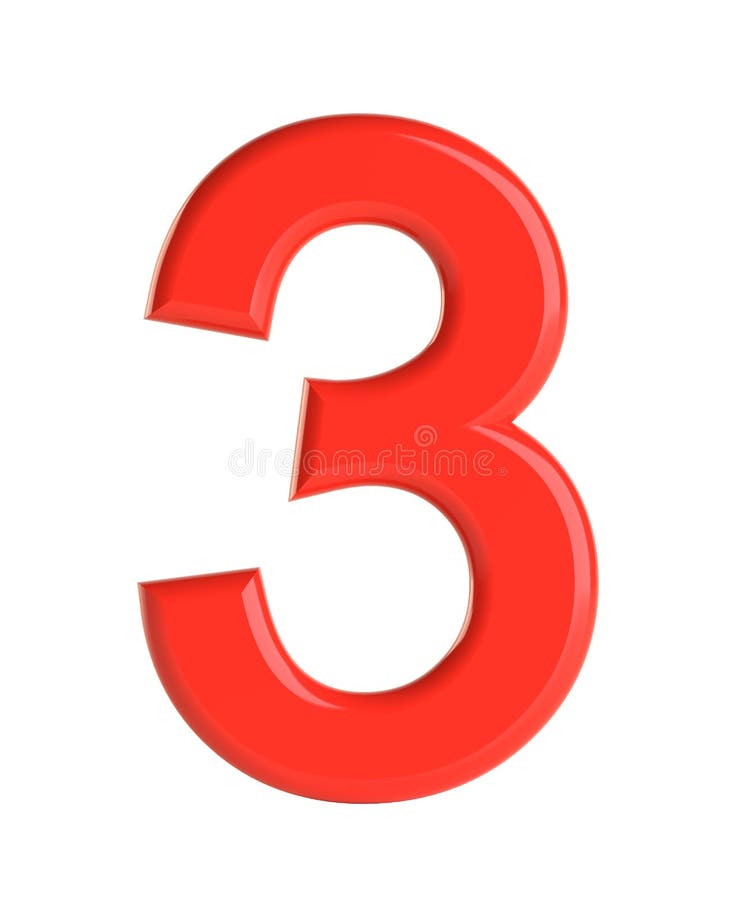 Rote Zahl Abbildung 3D stock abbildung. Illustration von graphik - 95512882
