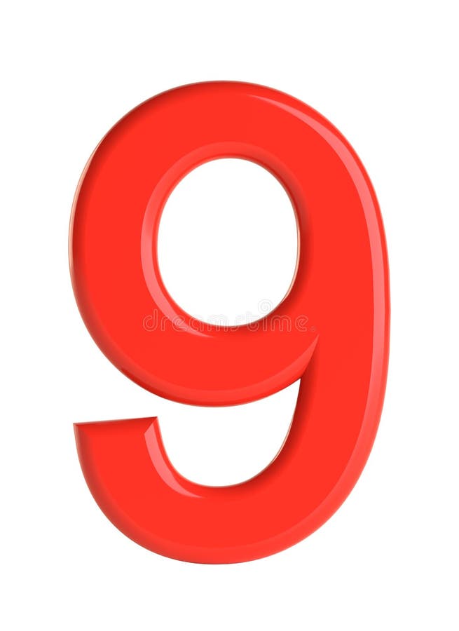 Rote Zahl Abbildung 3D stock abbildung. Illustration von graphik - 95512971