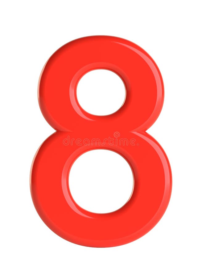Rote Zahl Abbildung 3D stock abbildung. Illustration von schriftkegel ...