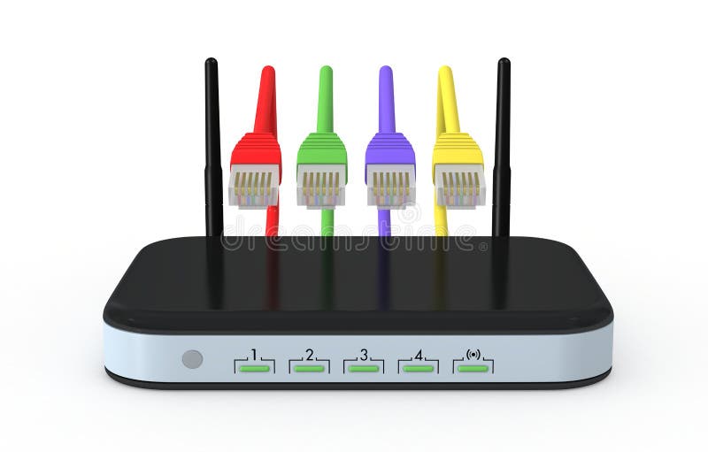 Router do modem ilustração stock. Ilustração de renda - 26248794