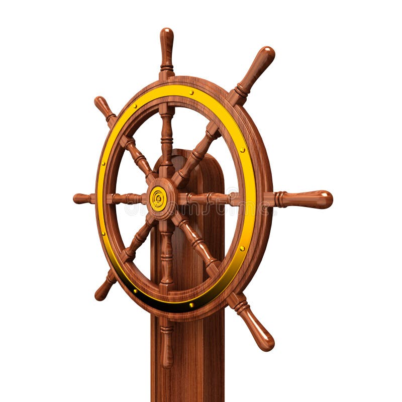 Ancori Ed Illustrazione Di Vettore Di Simbolo Della Ruota Delle Navi ...