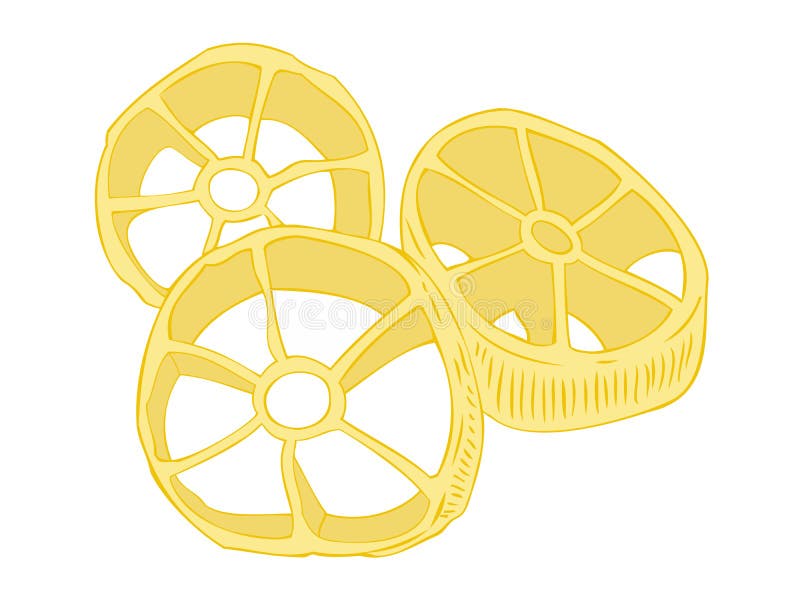 Rotelle pasta. stock vector. Illustration of fresh, diet - 16937743