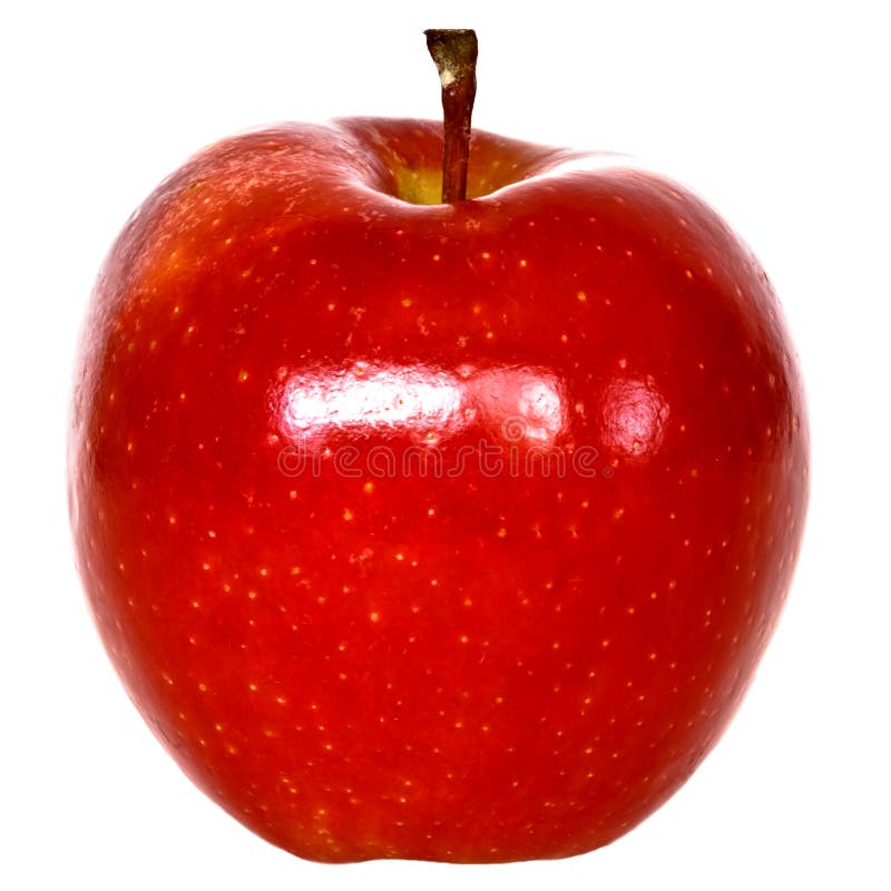 Roter Apfel gegessen stockbild. Bild von apfel, frucht - 2451291