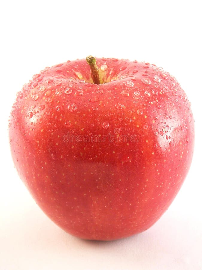 Roter Apfel stockfoto. Bild von düngemittel, tropfen, köstlich - 4259424