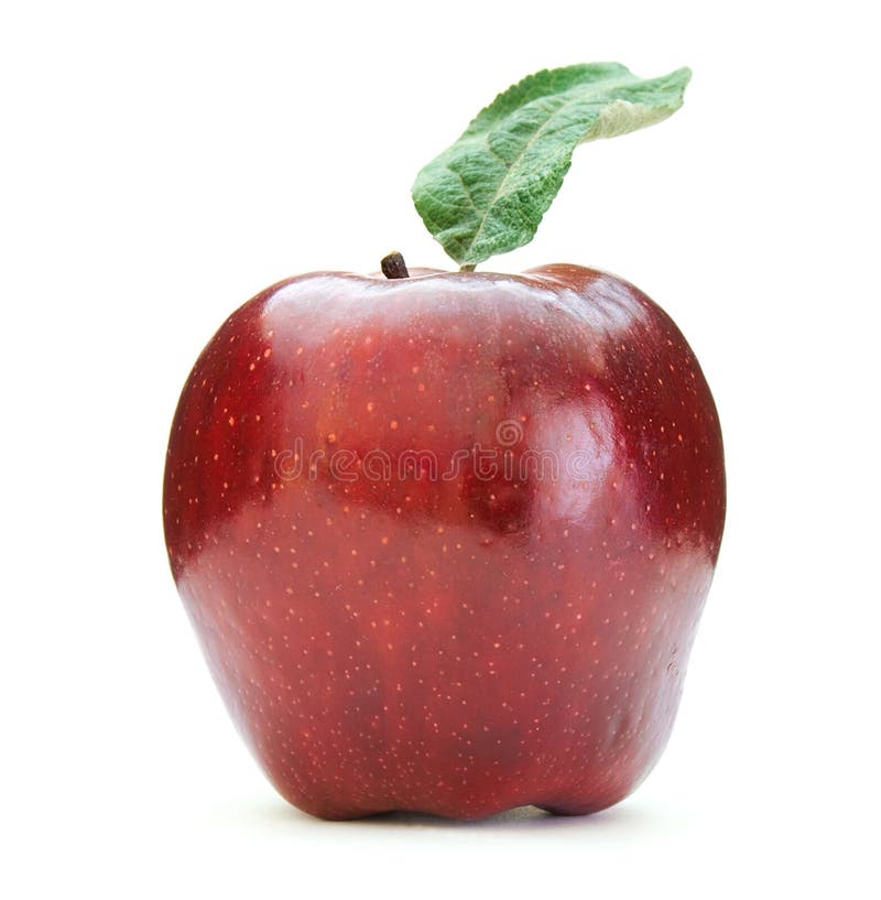 Roter Apfel stockbild. Bild von frucht, makro, frech, getrennt - 6935747