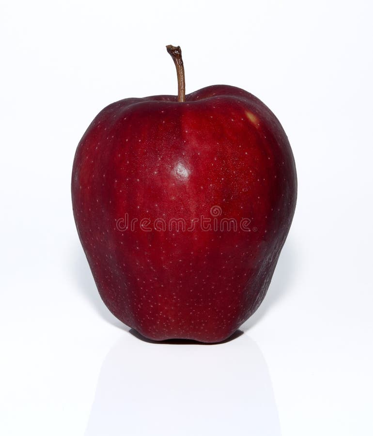 Roter Apfel Auf Weißem Hintergrund Stockbild - Bild von hintergrund ...