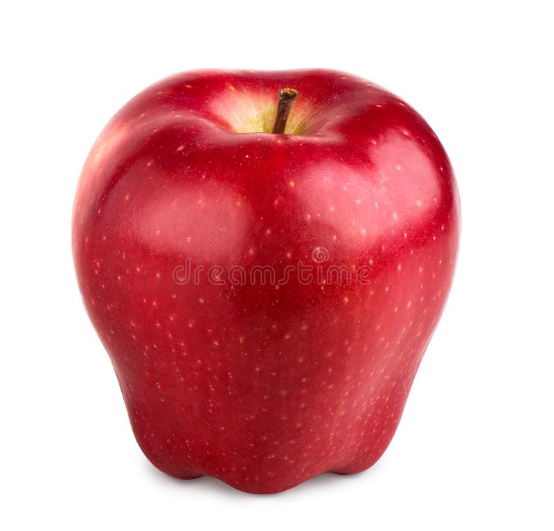 Roter Apfel Getrennt Auf Weiß Stockbild - Bild von saftig, frucht ...