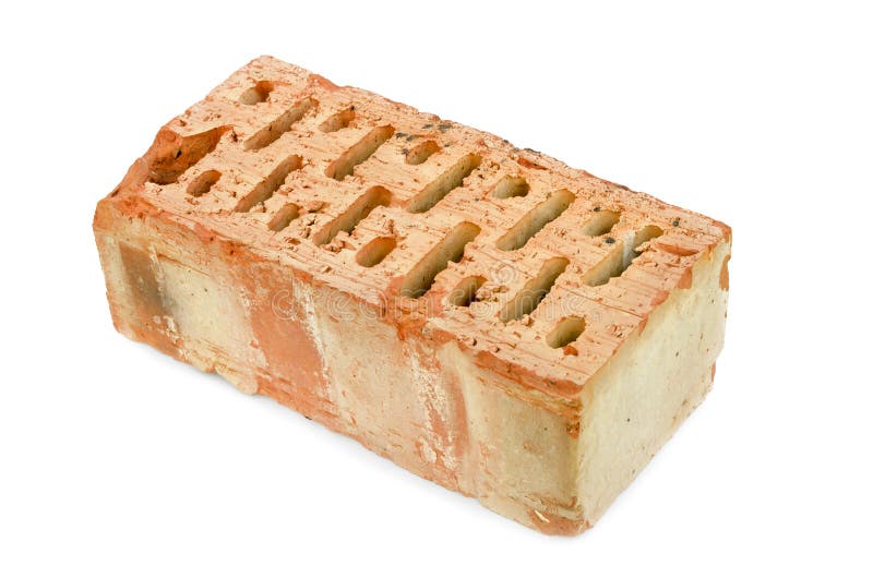 Roter Backstein Lokalisiert Stockbild - Bild von kopfstein, hintergrund ...