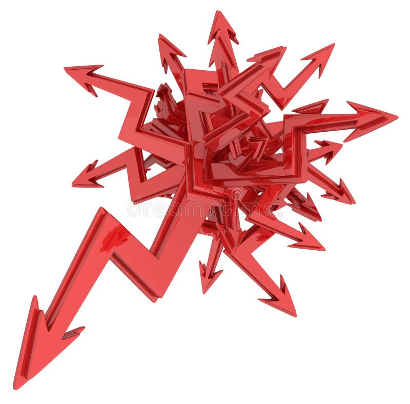 Roter Blitz-Pfeil stock abbildung. Illustration von rüber - 105109149