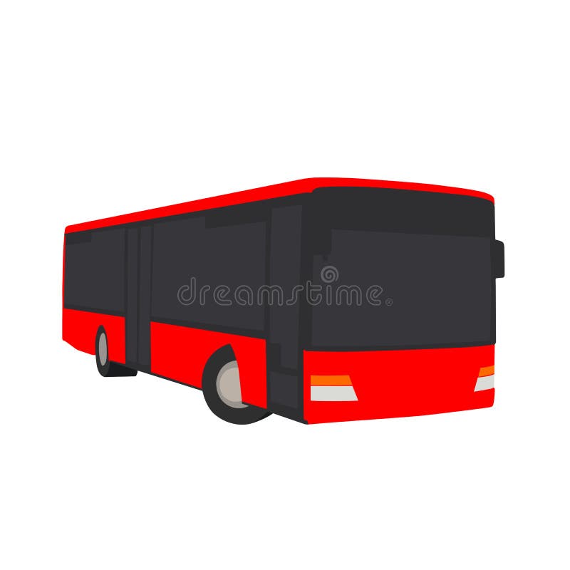 Roter Bus, Transport, Vektorillustration Vektor Abbildung ...