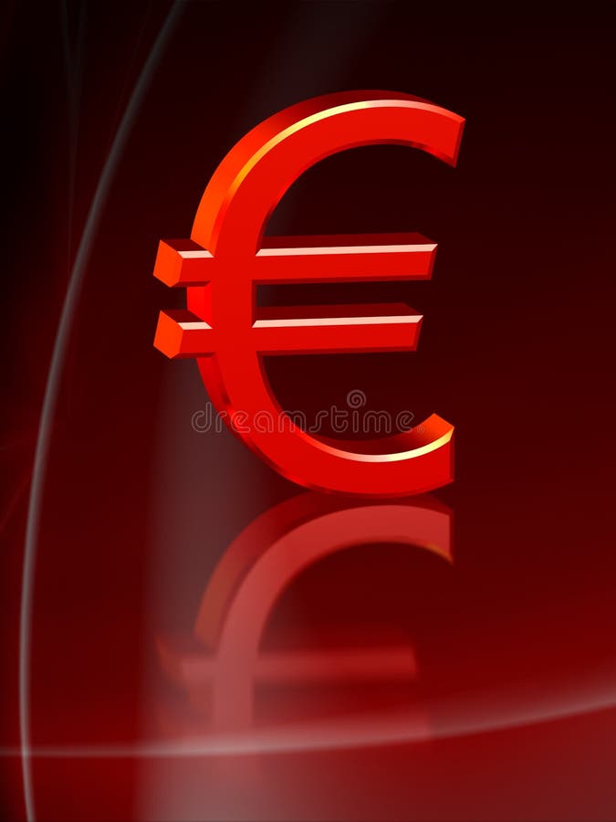 Roter Euro stock abbildung. Illustration von abbildung - 3214755