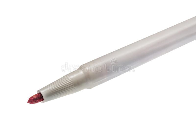 Roter Filzstift Der Nahaufnahme Mit Einer Haube Stockfoto - Bild von ...