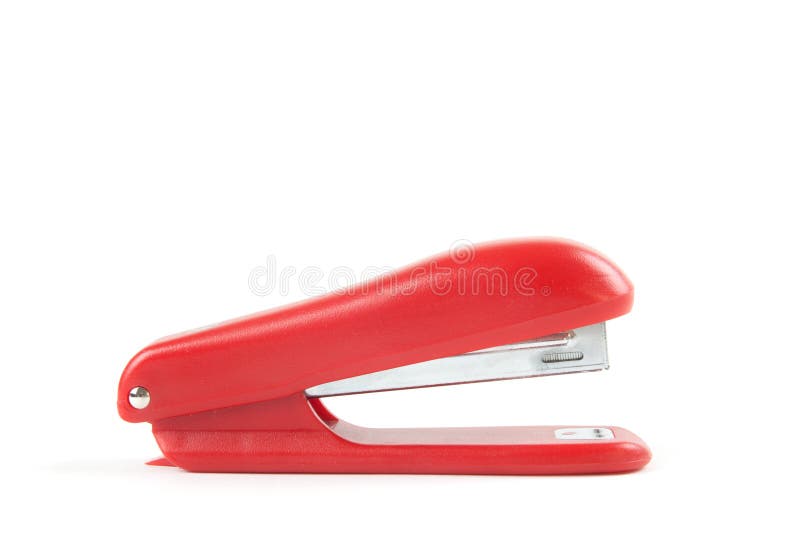 Roter Hefter getrennt stockfoto. Bild von büro, getrennt - 18438886