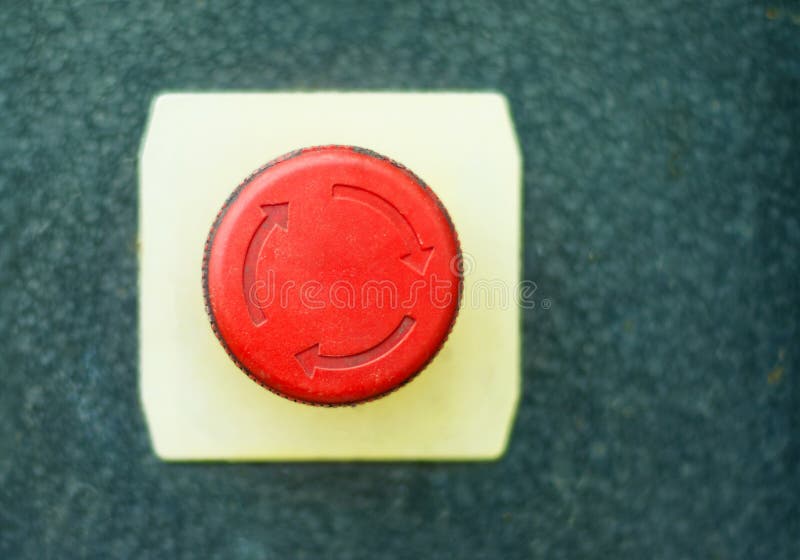 Roter Knopf Mit Rotationssymbol Stockbild - Bild von ikone ...