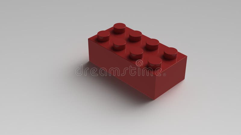 Roter Lego Brick stock abbildung. Illustration von bewirtschaften ...
