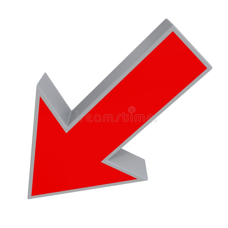 Roter Pfeil stock abbildung. Illustration von schatten - 42304555