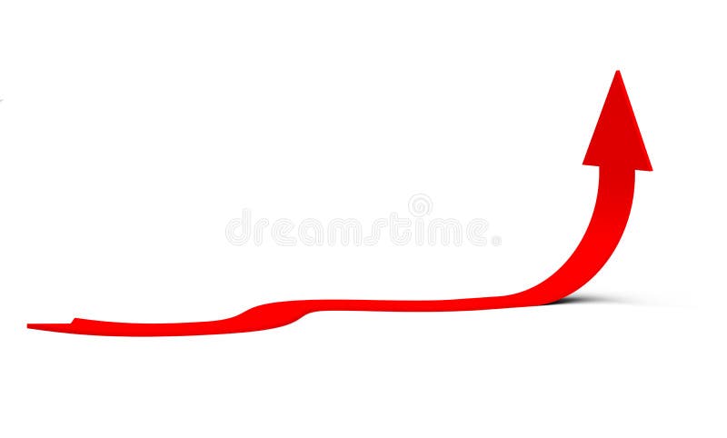 Steigender Pfeil stock abbildung. Illustration von getrennt - 54498357
