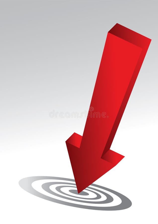 Roter Pfeil vektor abbildung. Illustration von richtung - 7123967