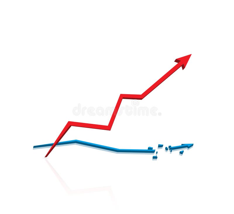 Steigendes Pfeildiagramm Auf Treppenhaus Auf Grauem Hintergrund Stock ...