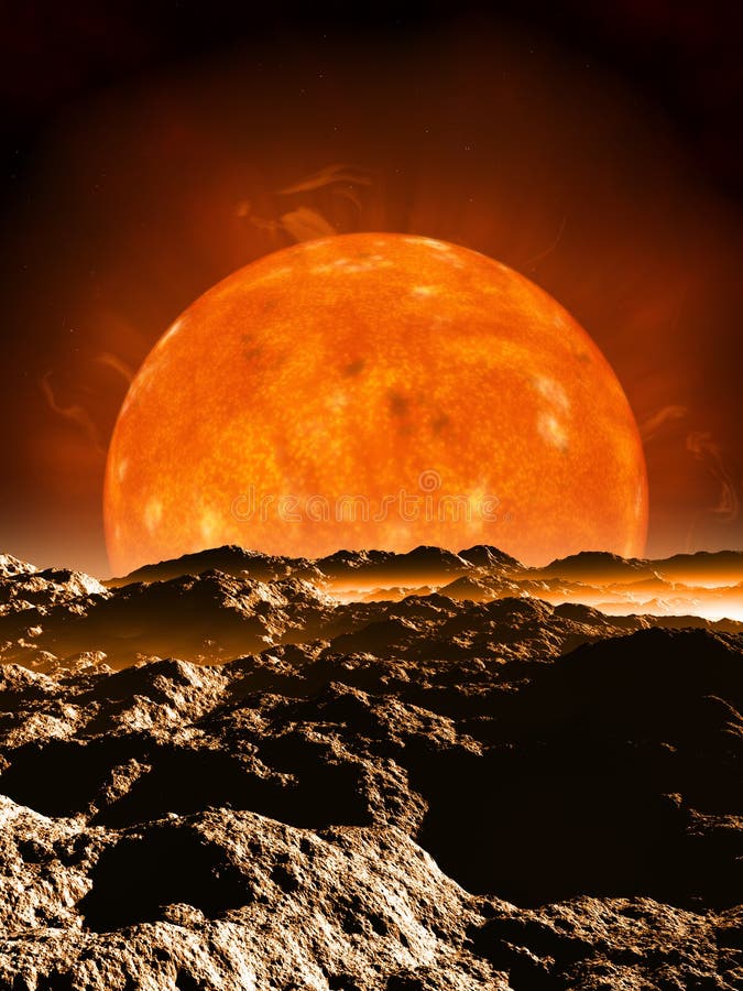 Roter Riese stock abbildung. Illustration von felsig - 33574172