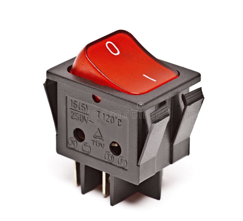 Roter Schalter stockbild. Bild von schalter, roter - 27231663